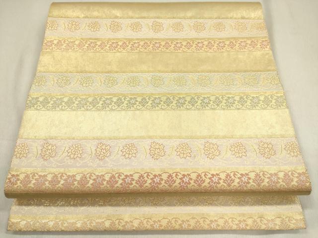 平和屋着物●西陣織　陰山織物謹製　箔屋清兵衛　六通柄袋帯　名物裂間道　金糸　正絹　逸品　DAAP1785ic