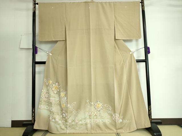 平和屋着物●豪華色留袖　駒刺繍　正倉院花文　暈し染め　金彩　正絹　逸品　DAAP1887ic