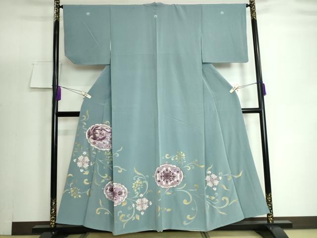 平和屋着物●豪華色留袖　刺繍　鏡裏花鳥文　金彩　正絹　逸品　DAAP1893ic