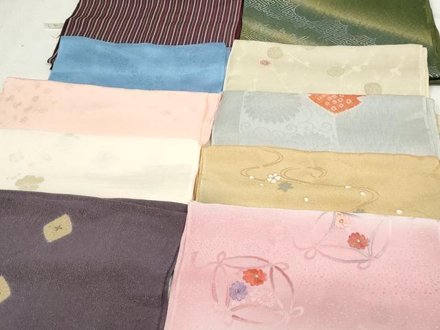 平和屋着物★和装小物　上質な帯揚げ　10枚セット　逸品　DAAP2074qa