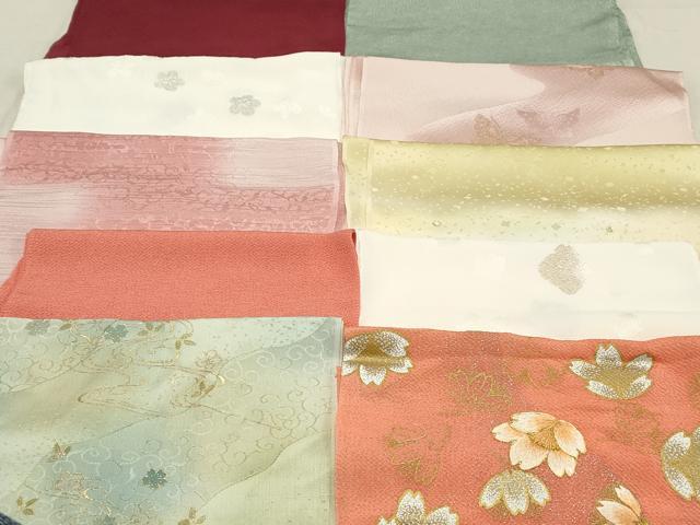 平和屋着物★和装小物　上質な帯揚げ　10枚セット　逸品　DAAP2114qa