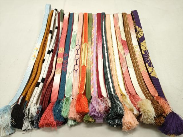 平和屋着物○和装小物 帯締め20本 高麗組 笹浪組 金銀糸