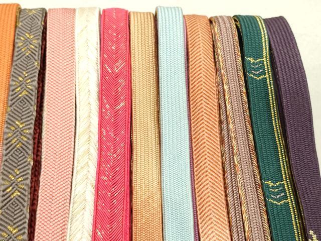 平和屋着物●和装小物　帯締め20本　高麗組　笹浪組　角八つ組　金銀糸　逸品　DAAP5106by 平和屋着物○和装小物 帯締め20本 高麗組 笹浪組 角八