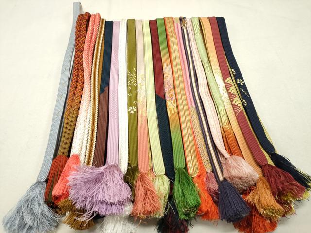 平和屋着物●和装小物　帯締め20本　高麗組　金糸　逸品　DAAP5107by