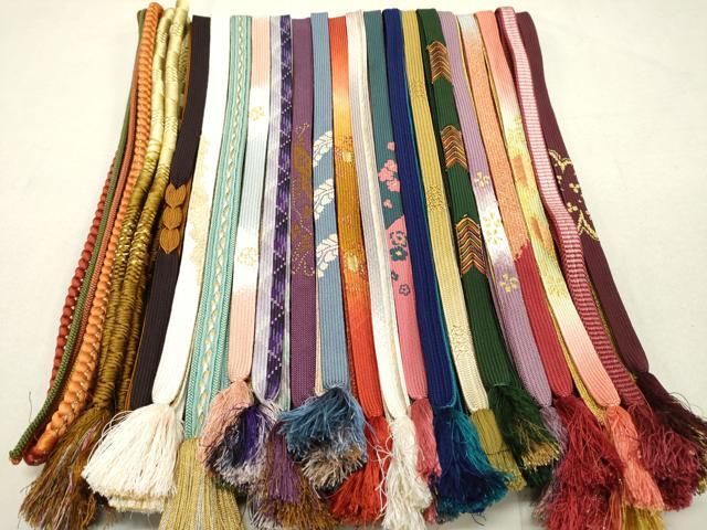 平和屋着物●和装小物　帯締め20本　高麗組　平源氏組　金銀糸　逸品　DAAP5111by