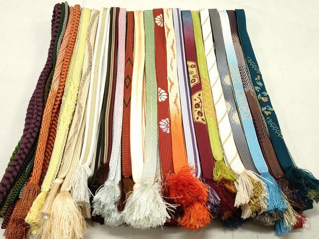 平和屋着物●和装小物　帯締め20本　高麗組　笹浪組　金銀糸　逸品　DAAP5112by