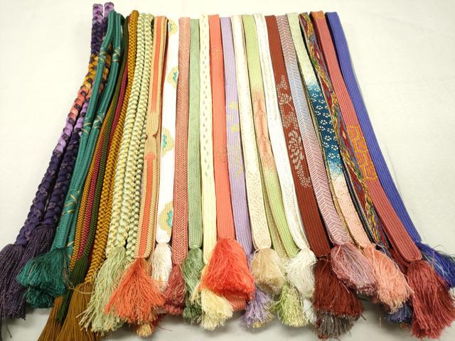 平和屋着物●和装小物　帯締め20本　高麗組　笹浪組　金銀糸　逸品　DAAP5113by