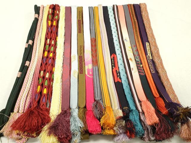 平和屋着物●和装小物　帯締め20本　高麗組　冠組　金銀糸　逸品　DAAP5114by