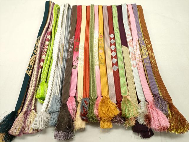 平和屋着物●和装小物　帯締め20本　高麗組　御岳組　金銀糸　逸品　DAAP5115by