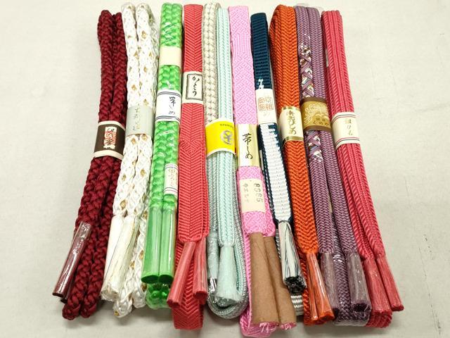平和屋着物●和装小物　帯締め10本　笹浪組　京組紐　金銀糸　大丸扱い　逸品　未使用　DAAP5119by