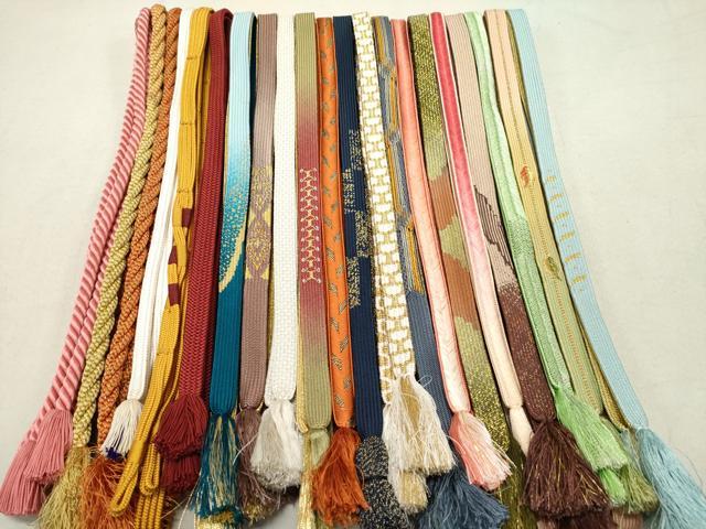 平和屋着物●和装小物　帯締め20本　高麗組　冠組　亀甲組　金銀糸　逸品　DAAP5128by