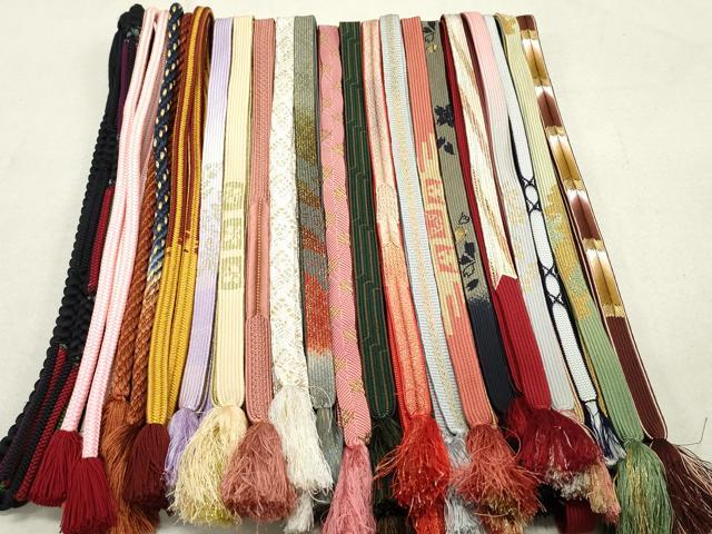 平和屋着物●和装小物　帯締め20本　高麗組　笹浪組　冠組　金銀糸　逸品　DAAP5132by