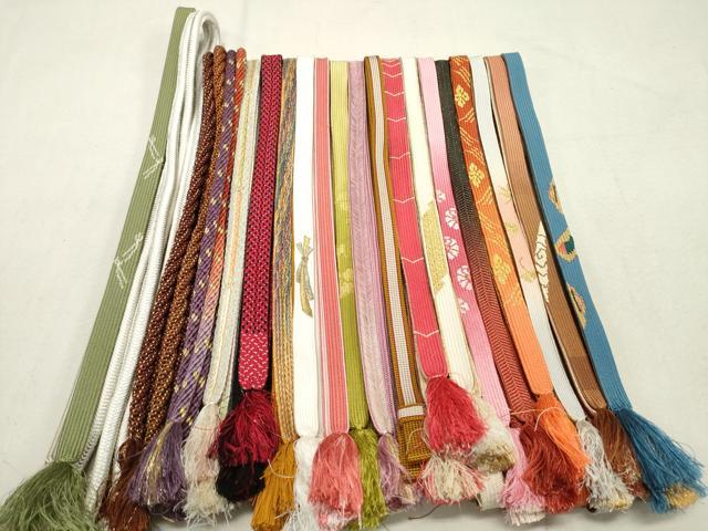 平和屋着物●和装小物　帯締め20本　高麗組　笹浪組　金銀糸　逸品　DAAP5135by