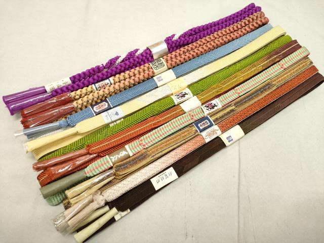 平和屋着物●和装小物　帯締め10本　高麗組　笹浪組　くみひも　金糸　逸品　未使用　DAAP5137by