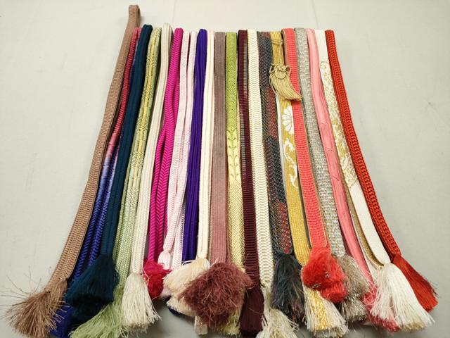 平和屋着物●和装小物　帯締め20本　高麗組　笹浪組　冠組　観世組　金銀糸　逸品　DAAP5139by