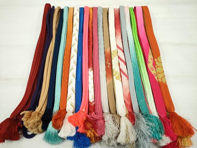 平和屋着物○和装小物 帯締め20本 高麗組 笹浪組 冠組