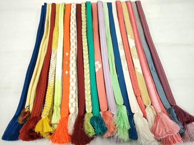 平和屋着物●和装小物　帯締め20本　高麗組　奈良組　冠組　笹浪組　亀甲組　金糸　逸品　DAAP5145by