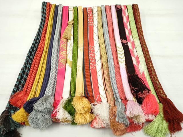 平和屋着物●和装小物　帯締め20本　高麗組　冠組　笹浪組　金糸　逸品　DAAP5147by