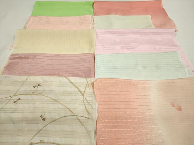 平和屋着物＊夏物　和装小物　帯揚げ10枚　全て正絹　未使用品あり　逸品　DAAP5162by