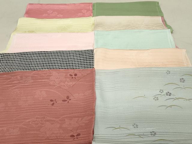 平和屋着物＊夏物　和装小物　帯揚げ10枚　全て正絹　未使用品あり　逸品　DAAP5249by