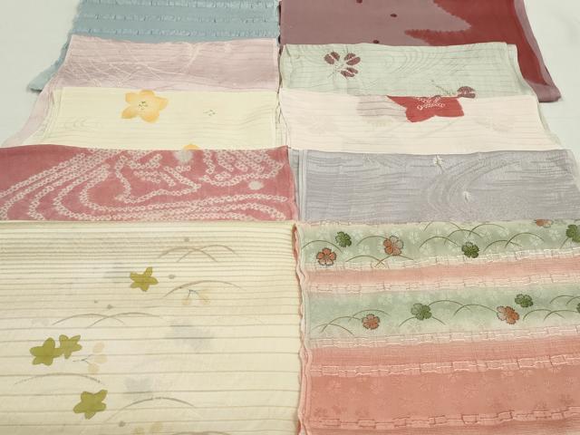 平和屋着物＊夏物　和装小物　帯揚げ10枚　全て正絹　逸品　DAAP5383by