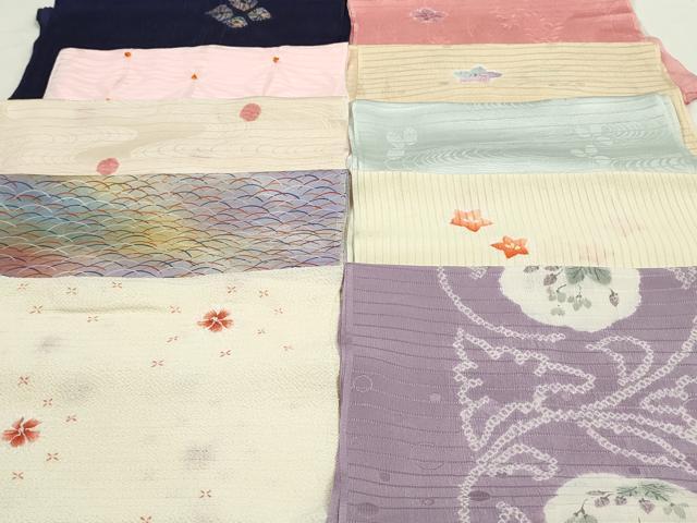 平和屋着物＊夏物　和装小物　帯揚げ10枚　全て正絹　未使用品あり　逸品　DAAP5388by