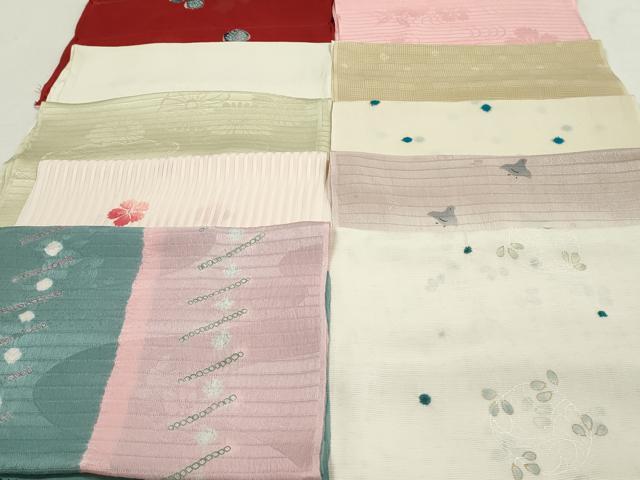 平和屋着物＊夏物　和装小物　帯揚げ10枚　全て正絹　逸品　DAAP5399by