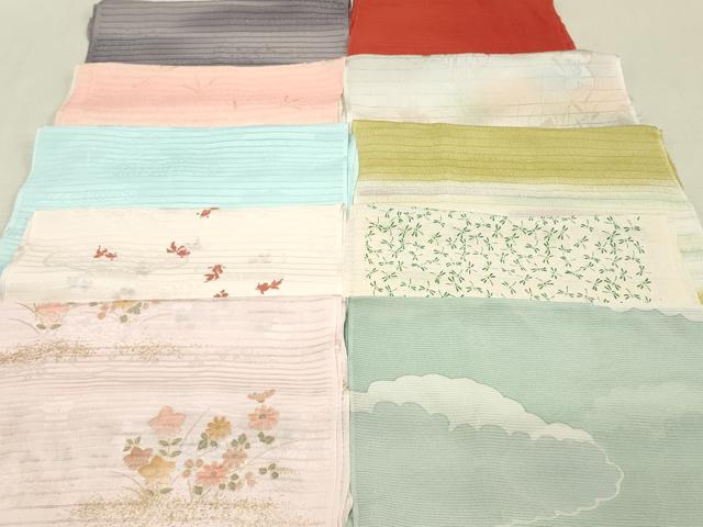 平和屋着物＊夏物　和装小物　帯揚げ10枚　全て正絹　逸品　DAAP5402by