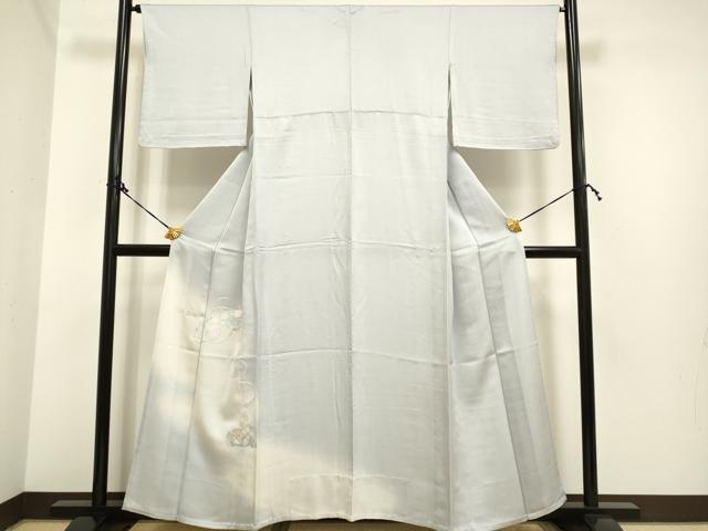 平和屋着物▽訪問着　単衣　刺繍　片輪車花文　暈し染め　正絹　逸品　DAAP7414du