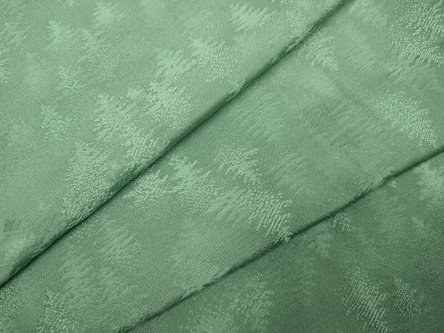 平和屋着物▽上質な色無地　単衣　樹林地紋　暗い薄青色　正絹　逸品　DAAP7512du