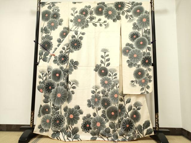 平和屋着物●名門　藤娘きぬたや・総絞り　振袖　菊文　正絹　逸品　DAAP7820yyy