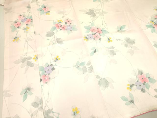 平和屋着物●上質な小紋　草花文　暈し染め　正絹　逸品　DAAP7900yyy