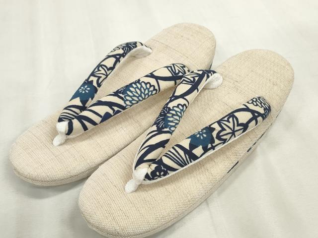 平和屋着物●スリーシーズン　春夏秋　和装小物　亜麻草履　和装草履　逸品　未使用　DAAQ1206zzz