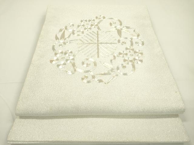 平和屋着物○西陣 川島織物 爪掻き本綴れ 八寸名古屋帯 籬