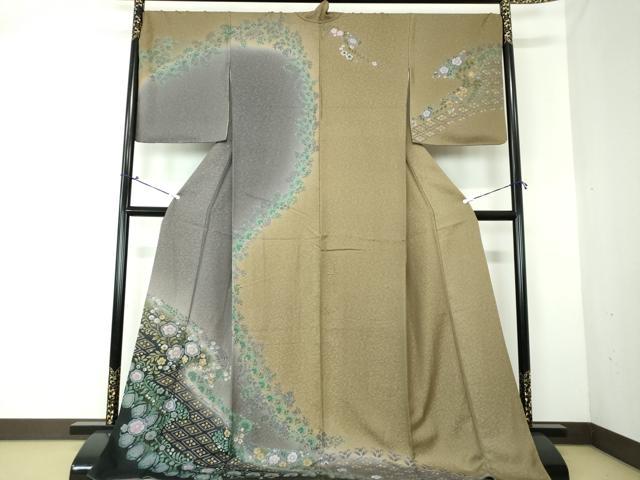 平和屋着物●訪問着　花菱文　暈し染め　金彩　正絹　逸品　DAAQ2854ps