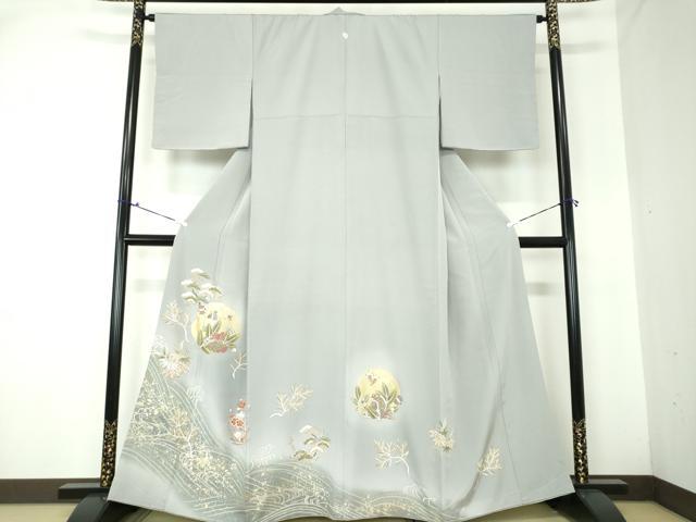 平和屋着物●豪華色留袖　駒刺繍　立波宝尽くし花文　松竹梅　暈し染め　金彩　正絹　逸品　未使用　DAAQ2899ps