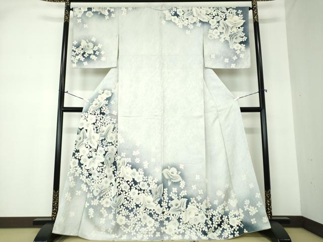 平和屋着物●訪問着　舞花文　カトレア　暈し染め　金彩　正絹　逸品　DAAQ2929ps