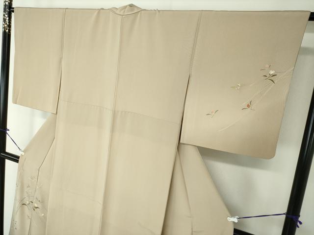 平和屋着物○訪問着 刺繍 草花文 暈し染め 金彩 正絹 逸品 DAAQ2962ps