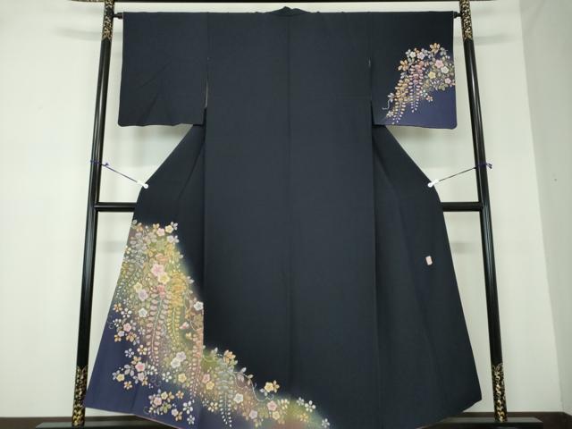 平和屋着物●越後十日町の一流染匠　桐屋・翠山工房　訪問着　絞り　辻が花　暈し染め　金彩　やまと金ラベル　正絹　逸品　DAAQ2973ps