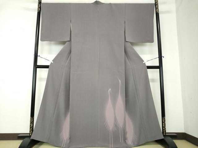 平和屋着物●世界的人形師　辻村寿三郎　ジュサブロー　訪問着　刺繍　群れ鳥　暈し染め　正絹　逸品　DAAQ2984ps