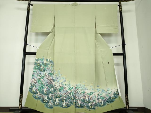 平和屋着物●本場加賀友禅作家　杉浦伸　色留袖　友禅　作家物　草花文　暈し染め　正絹　逸品　DAAQ2990ps