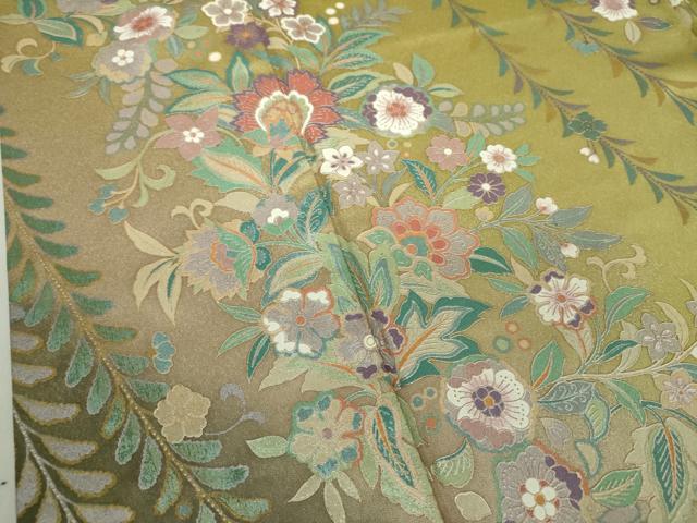 平和屋着物○訪問着 辻が花 更紗花文 暈し染め 金銀彩 正絹