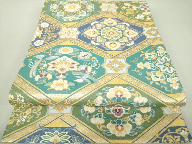 平和屋着物●六通柄袋帯　唐織　典麗唐華文　金糸　正絹　逸品　DAAQ3071ps