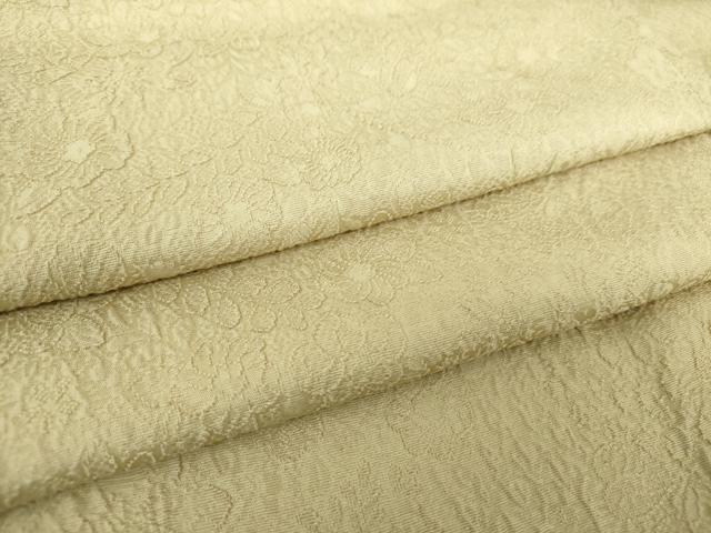 平和屋着物●上質な色無地　辻が花地紋　白橡色　正絹　逸品　DAAQ3090ps