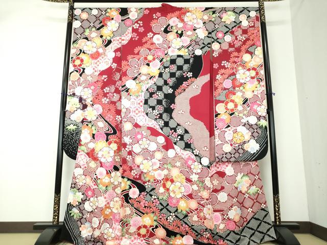 平和屋着物●豪華振袖　流水桜　金銀彩　正絹　逸品　DAAQ3104ps