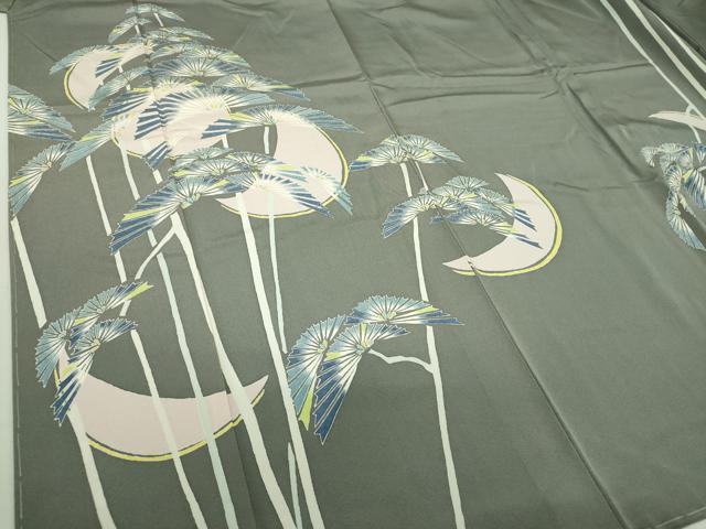 平和屋着物●本加賀友禅作家　中正享子　訪問着　三日月　枝花文　正絹　逸品　未使用　DAAQ3142ps 平和屋着物○本加賀友禅作家 中正享子 訪問着 三日月 枝花文