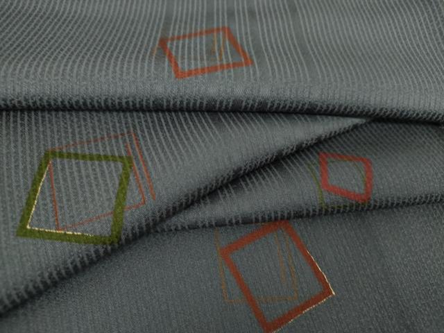 平和屋着物●上質な小紋　四角　金彩　三越扱い　正絹　逸品　DAAQ3152ps