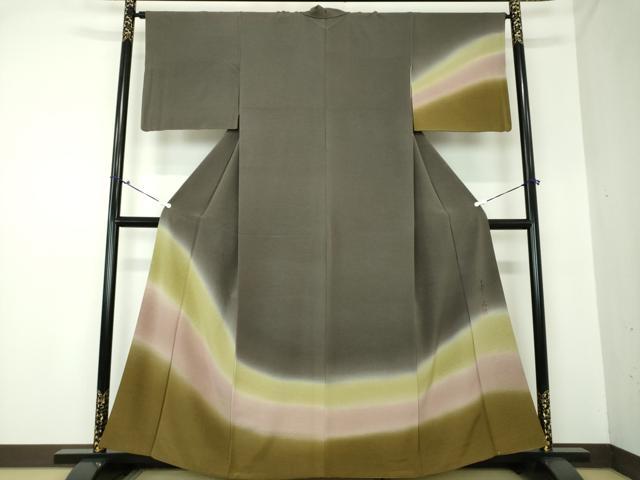 平和屋着物●友禅作家の巨匠　浅井青仁　訪問着　霞文　暈し染め　正絹　逸品　DAAQ3199ps