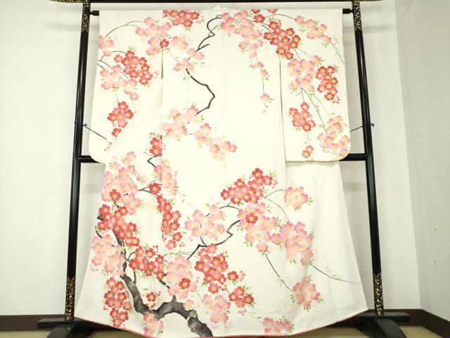 平和屋着物●豪華振袖　枝桜　金彩　正絹　逸品　DAAQ3310ps