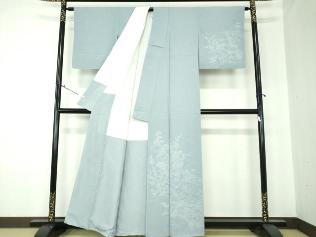 平和屋着物○伝統工芸師 服部光擴 江戸小紋 訪問着 流水風景